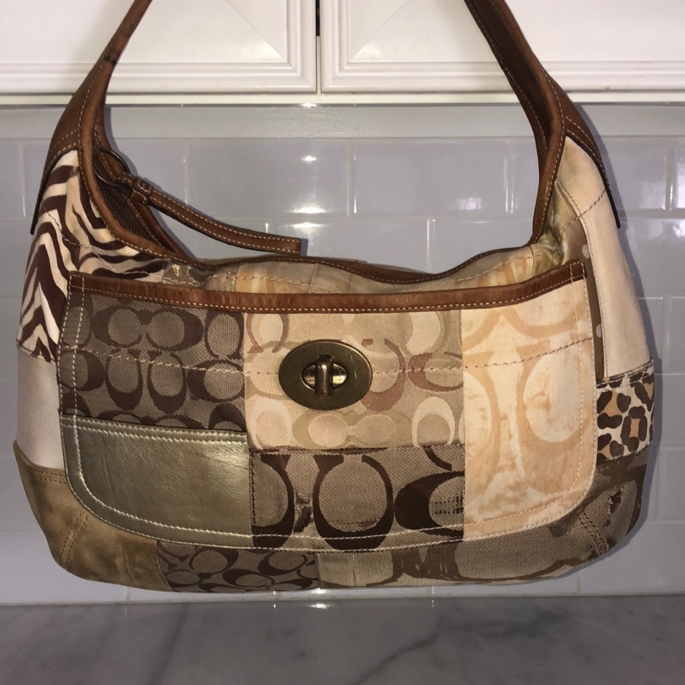 Coach Ergo Signature Patchwork Hobo Shoulder Bag - Gem